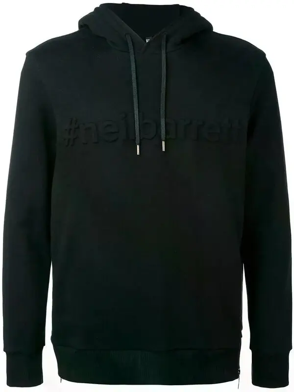 Neil Barrett Embossed Hooded Sweatshirt - Black