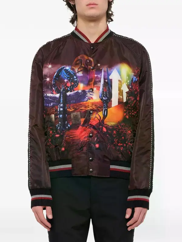 LANVIN Planet Scene Print Bomber Jacket