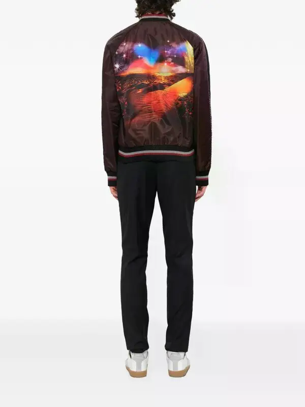 LANVIN Planet Scene Print Bomber Jacket