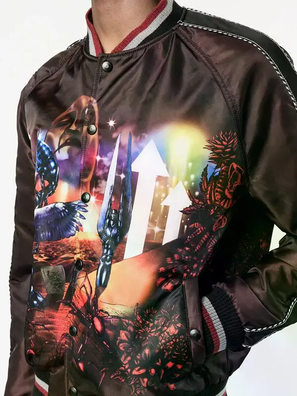 LANVIN Planet Scene Print Bomber Jacket