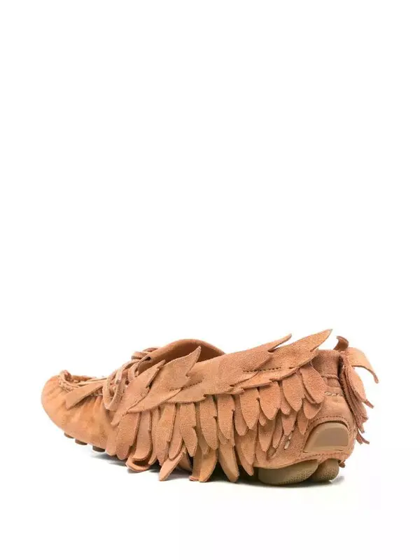 Alberta Ferretti Suede Fringed Shoes - Brown