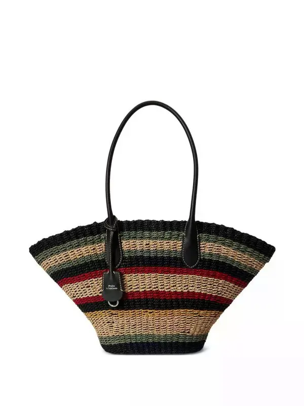 Polo Ralph Lauren Striped Raffia Tote Bag