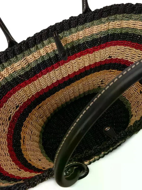 Polo Ralph Lauren Striped Raffia Tote Bag