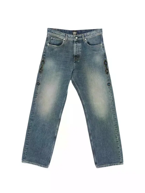 HTC LOS ANGELES Stud-embellished Jeans - Blue