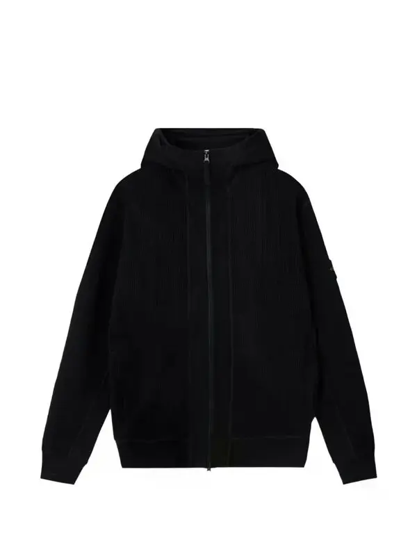 Stone Island Logo Patch Zip-up Hoodie