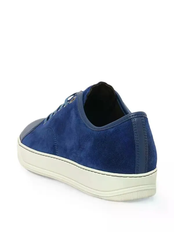 LANVIN Suede And Leather Toe-capped Lace-up Sneakers