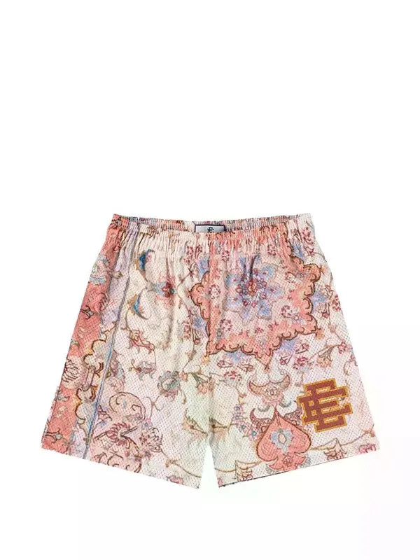 ERIC EMANUEL Paisley Print Mesh Shorts - Neutrals
