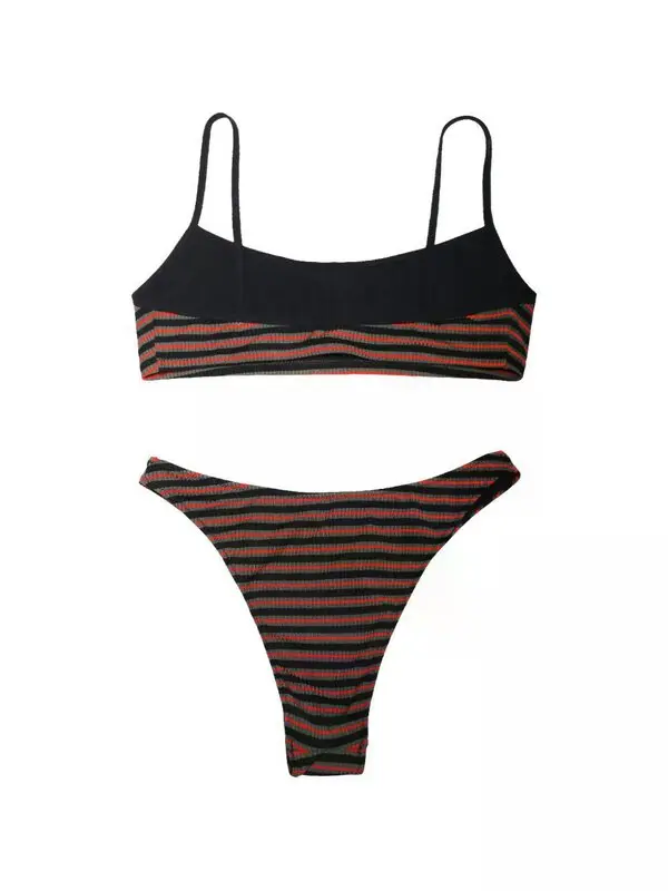 LIDO Two-piece Striped Bikini - Black