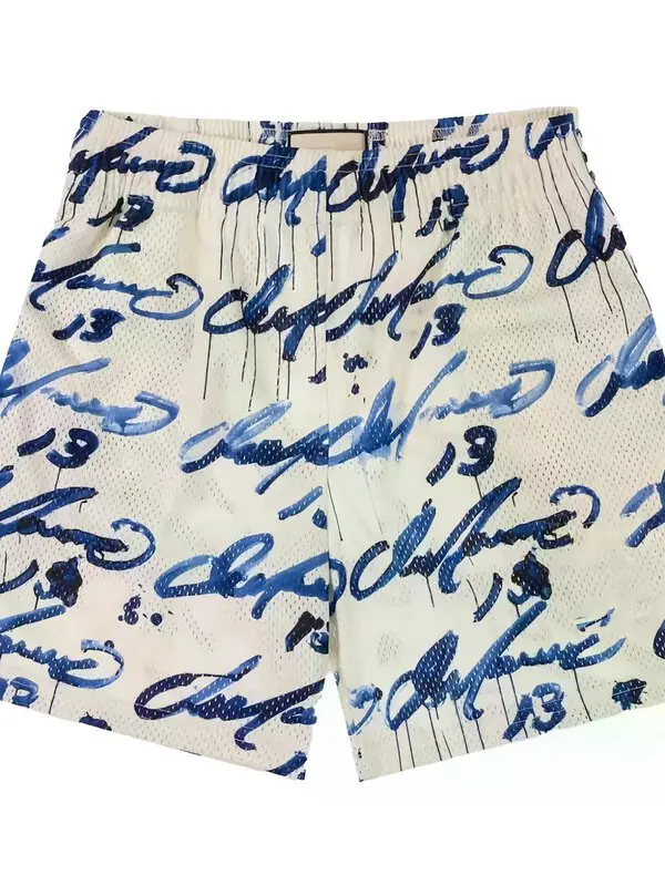 ERIC EMANUEL Graffiti Print Mesh Shorts