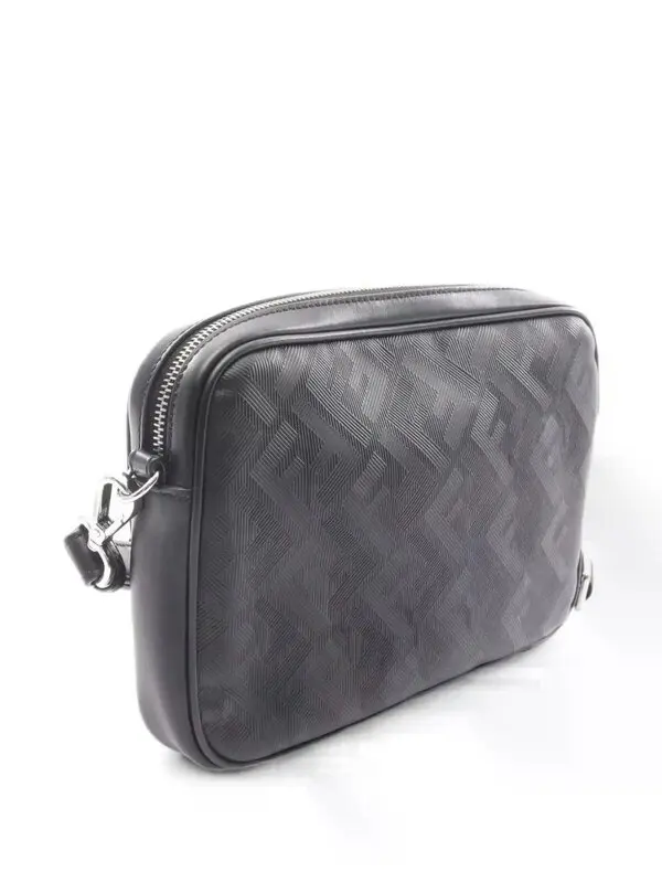 Fendi Shadow Diagonal Monogram Cross Body Bag - Black