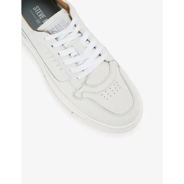 Steve Madden Cliff Leather Trainers - White