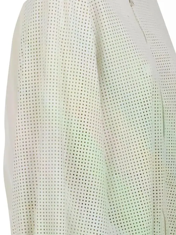 Fabiana Filippi Cream Beige Perforated Suede Jacket
