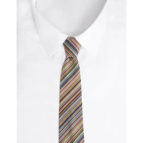 Paul Smith Signature Stripe Silk Neck Tie - Multicolour