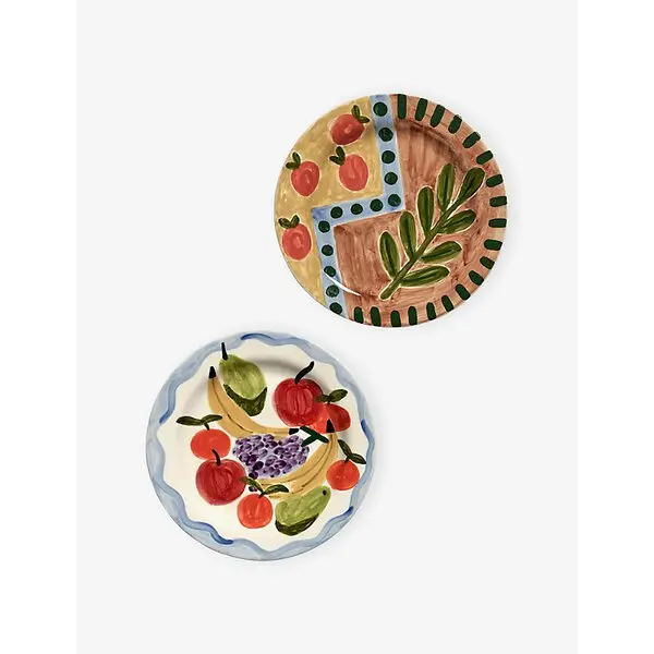 SERAX Santiago De Borja Dinner Plate 04 Stoneware Plates Set Of 2 - Mixed