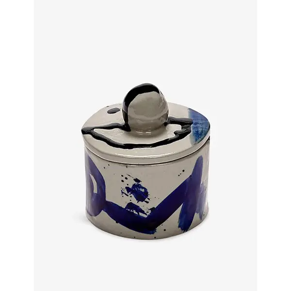 SERAX Sophia Stoneware Storage Pot - Blue