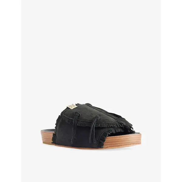Visvim Christo Shaman Folk Leather Flat Sandals