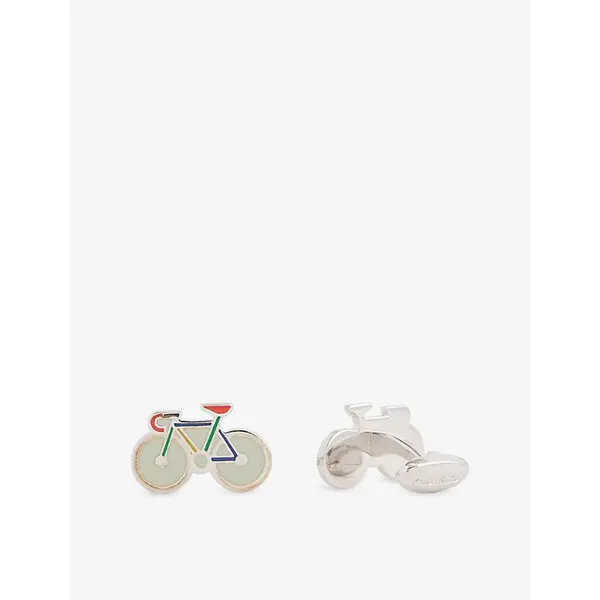 Paul Smith Engraved-logo Bicycle Copper-and-zinc Cufflinks - Metallic