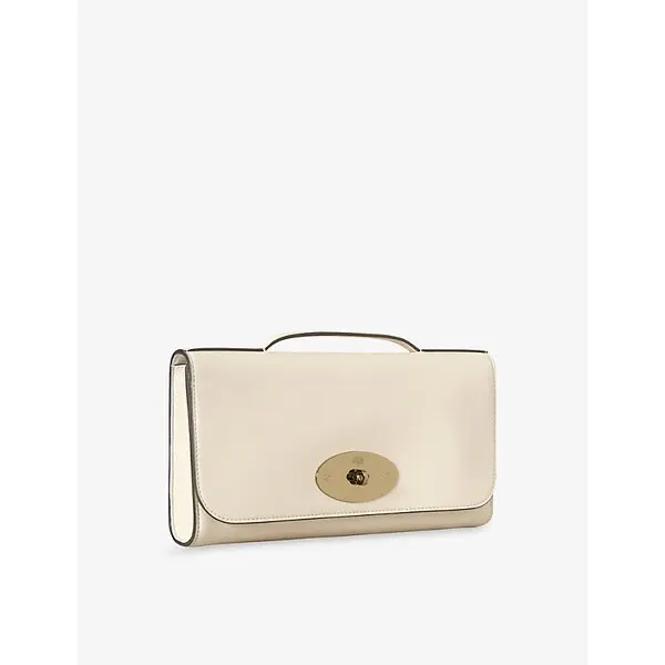 Mulberry Lily Leather Clutch Bag With Postman's Lock