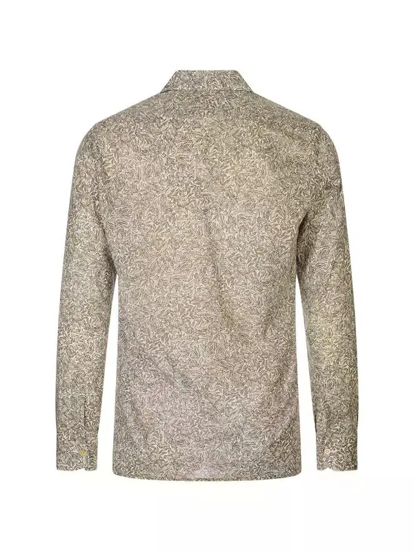 Kiton Floral-print Long-sleeve Shirt
