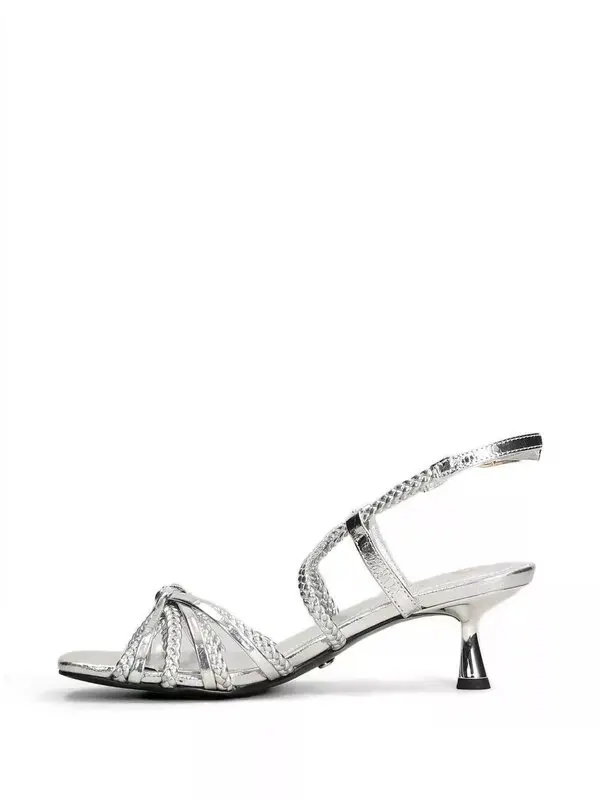 GOLD & ROUGE Braided Metallic Sandals
