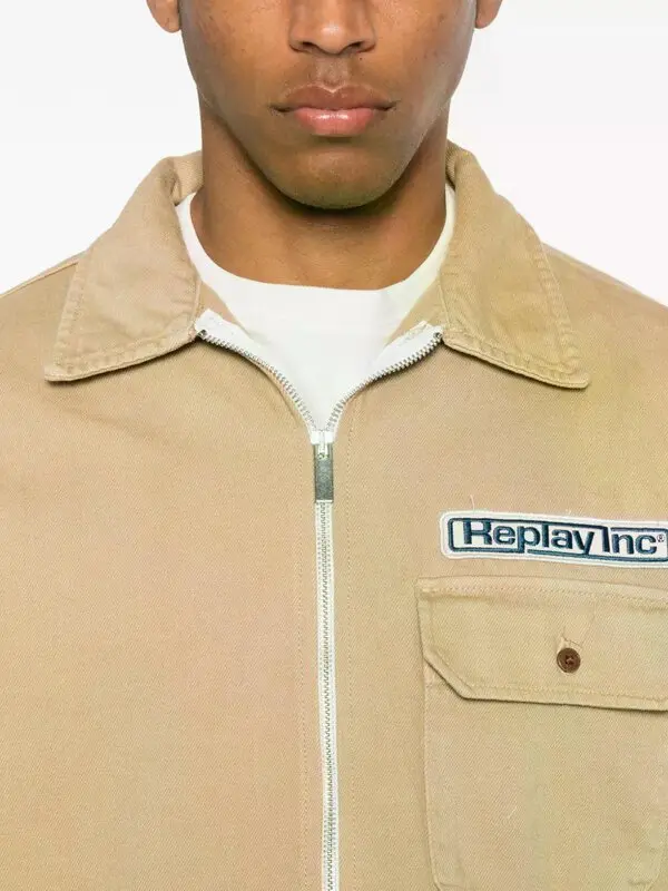 REPLAY Logo Patch Short Sleeve Jacket