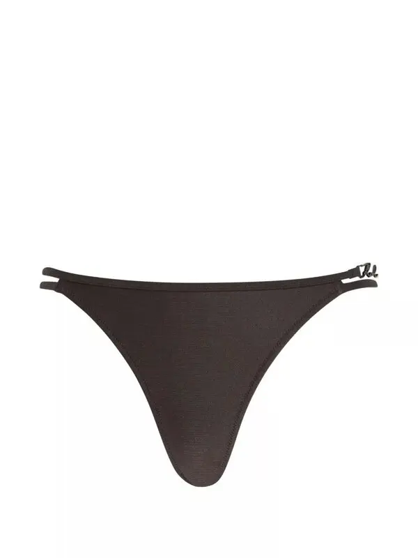Karl Lagerfeld K/signature Mid-rise Bikini Bottoms - Grey