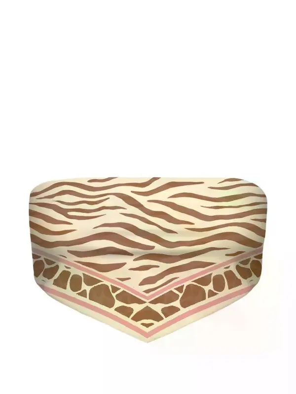 MC2 SAINT BARTH Rio Zebra-print Foulard Top - Neutrals