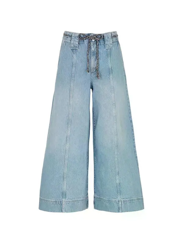 Free People Sheer Luck Wide-leg Jeans - Blue