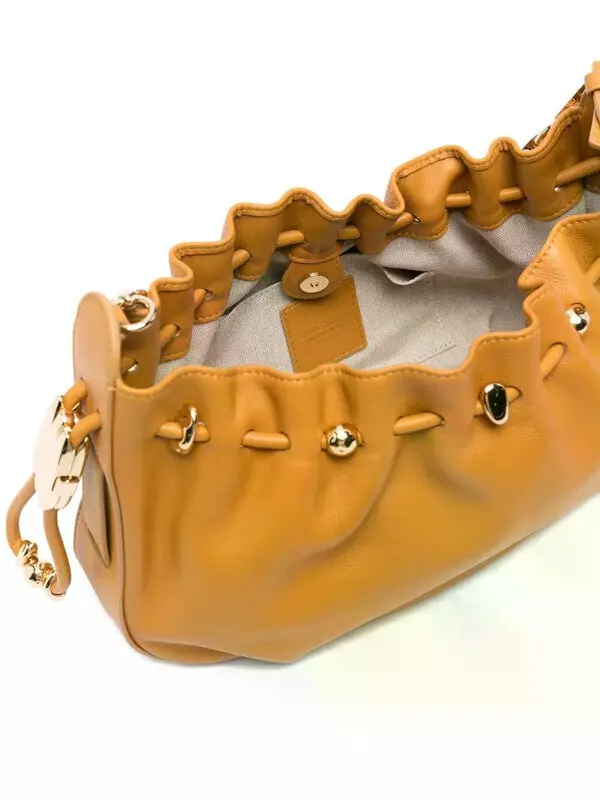 Zimmermann Halcyon Ruched Shoulder Bag - Orange
