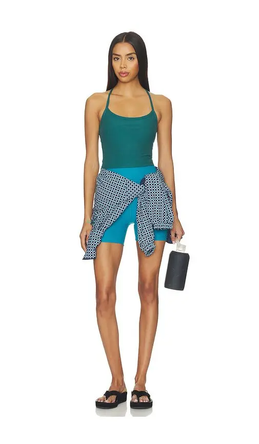 Beyond Yoga Spacedye Slim Racerback Cropped Tank Top - Teal