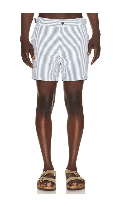 Onia Calder Buckle 5 Swim Trunk - Blue