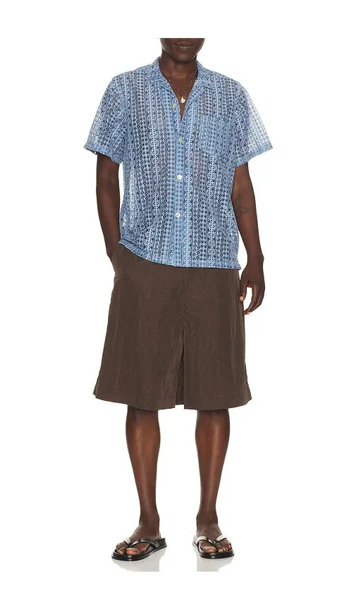 BATHER Tide Gonzo Lace Camp Shirt In . Also