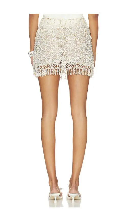 Cult Gaia Idalia Beaded Mini Skirt