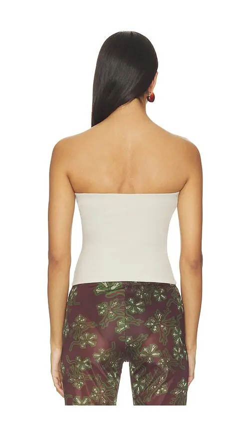 Enza Costa Cotton Rib Bandeau Top