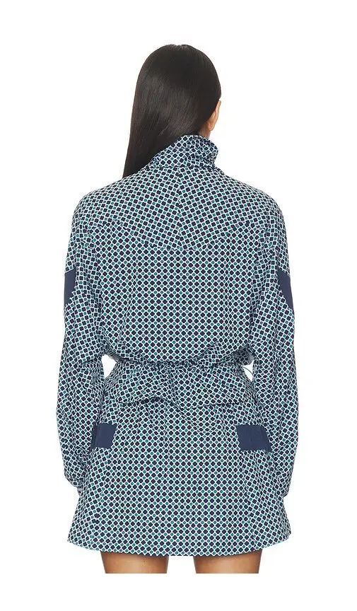 Beach Riot Casen Jacket In With Geometric Print - Navy