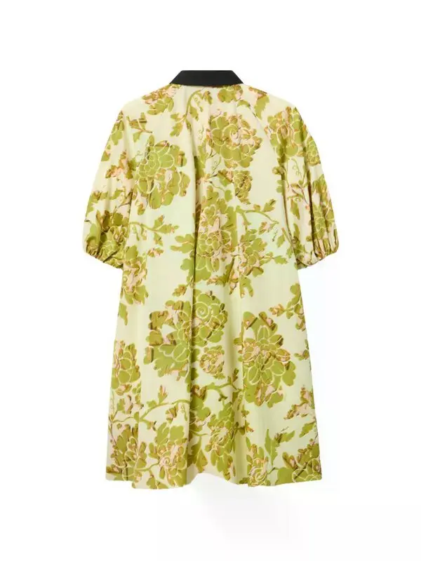 La DoubleJ Sunburst Floral Print Cotton Poplin Dress