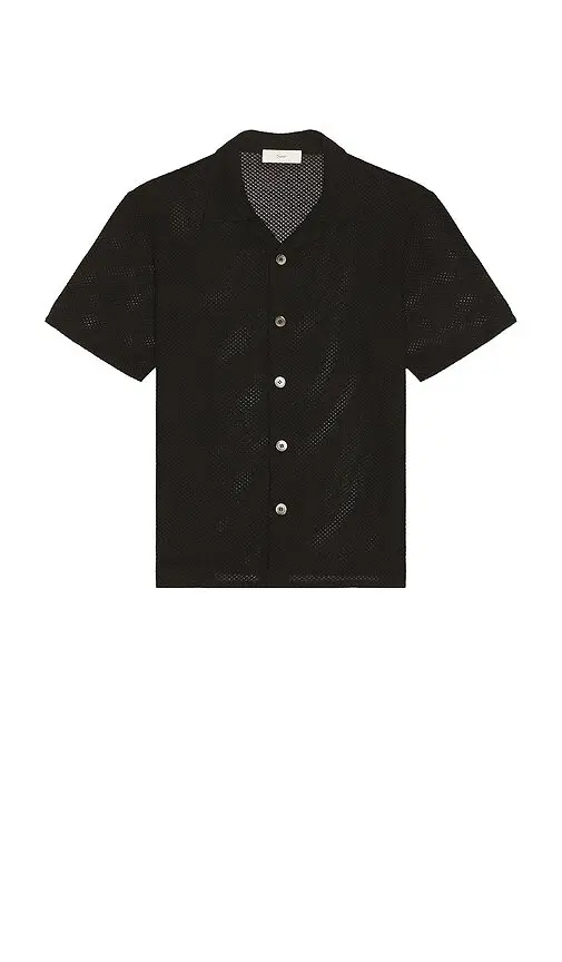 DUNST Open Collared Crochet Shirt In . Also
