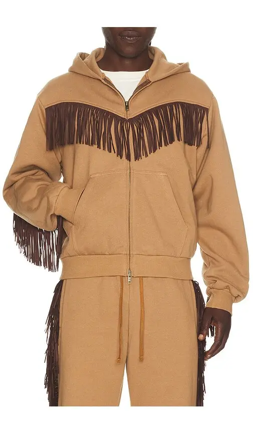 AUSTIN POST Fringed Full Zip Hoodie