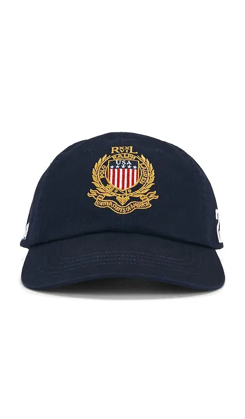 Polo Ralph Lauren Embroidered Crest Baseball Cap - Navy