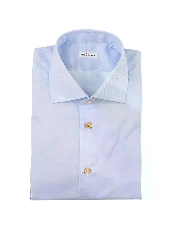 Kiton Spread-collar Shirt - Blue