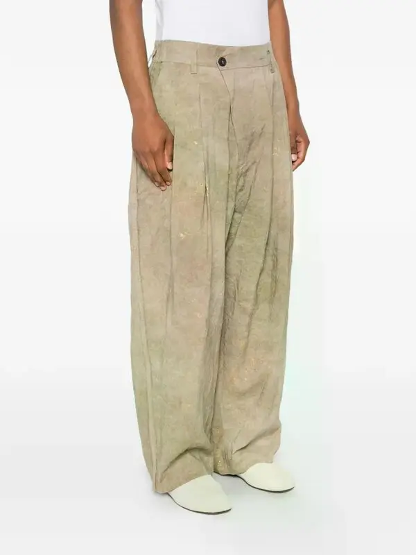 ZIGGY CHEN Pleated Wide-leg Trousers