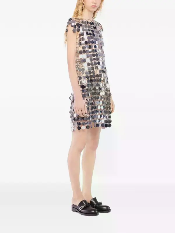 Rabanne Sparkle Disc Mini Dress