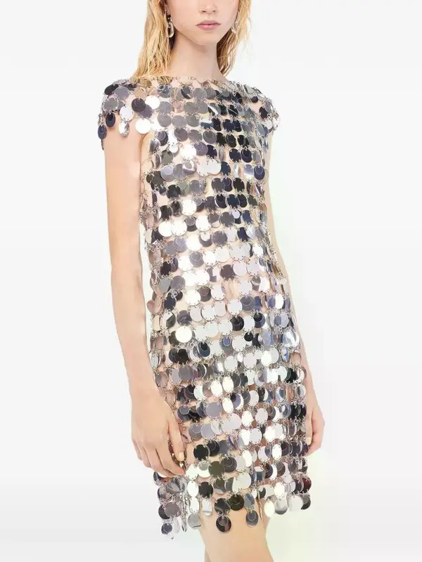 Rabanne Sparkle Disc Mini Dress