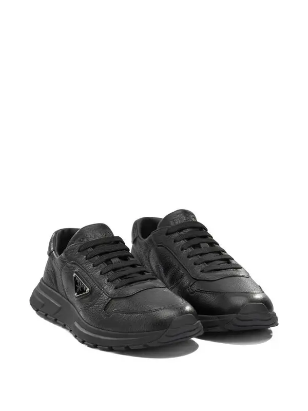 Prada Prax 2.0 Leather Sneakers - Black