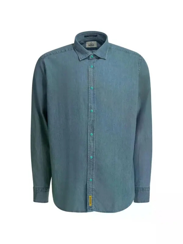 B.D.BAGGIES Kim Contrast-button Denim Shirt - Blue