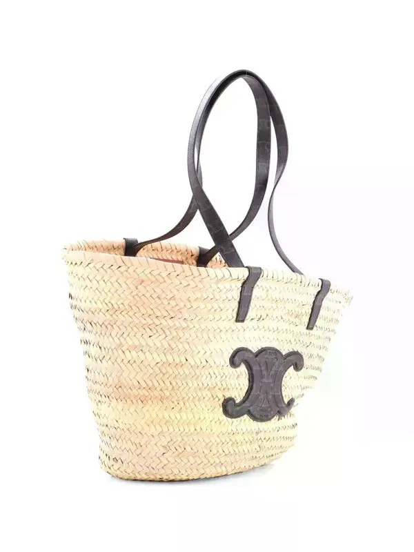Celine Triomphe Raffia Large Shoulder Bag