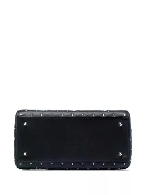 Dior 2015 Medium Calfskin Embroidered Flower Lady Satchel