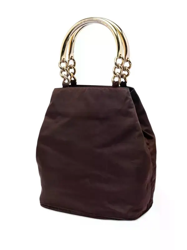 Prada Tessuto Metal Handle Bag