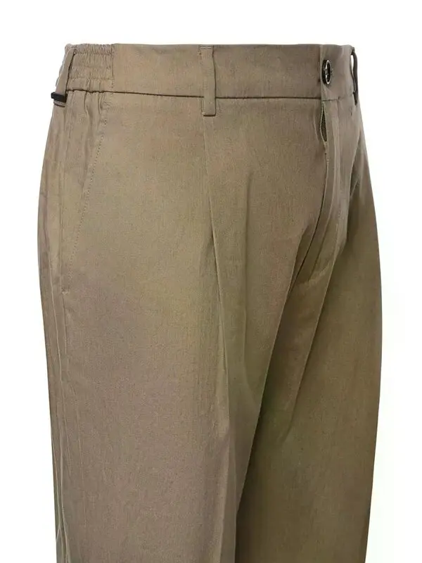 BE ABLE Riccardo Pleated-front Tapered Trousers - Brown