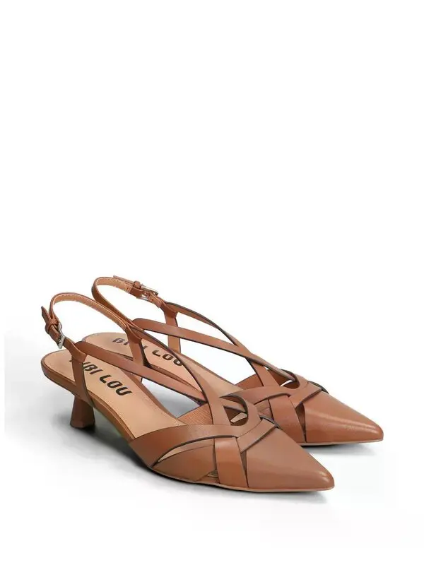 BIBI LOU Nolia Strappy Pointed-toe Pumps - Brown